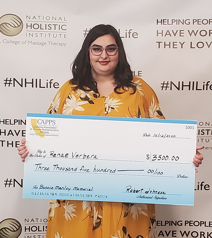 NHI Santa Rosa Student Renae Verbera Receives 2020 CAPPS Bonnie Manley ...